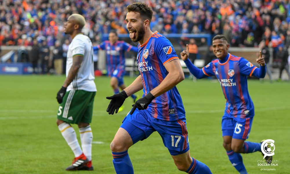 FC Cincinnati climbs into tie for first with win over Revs - Cincinnati ...